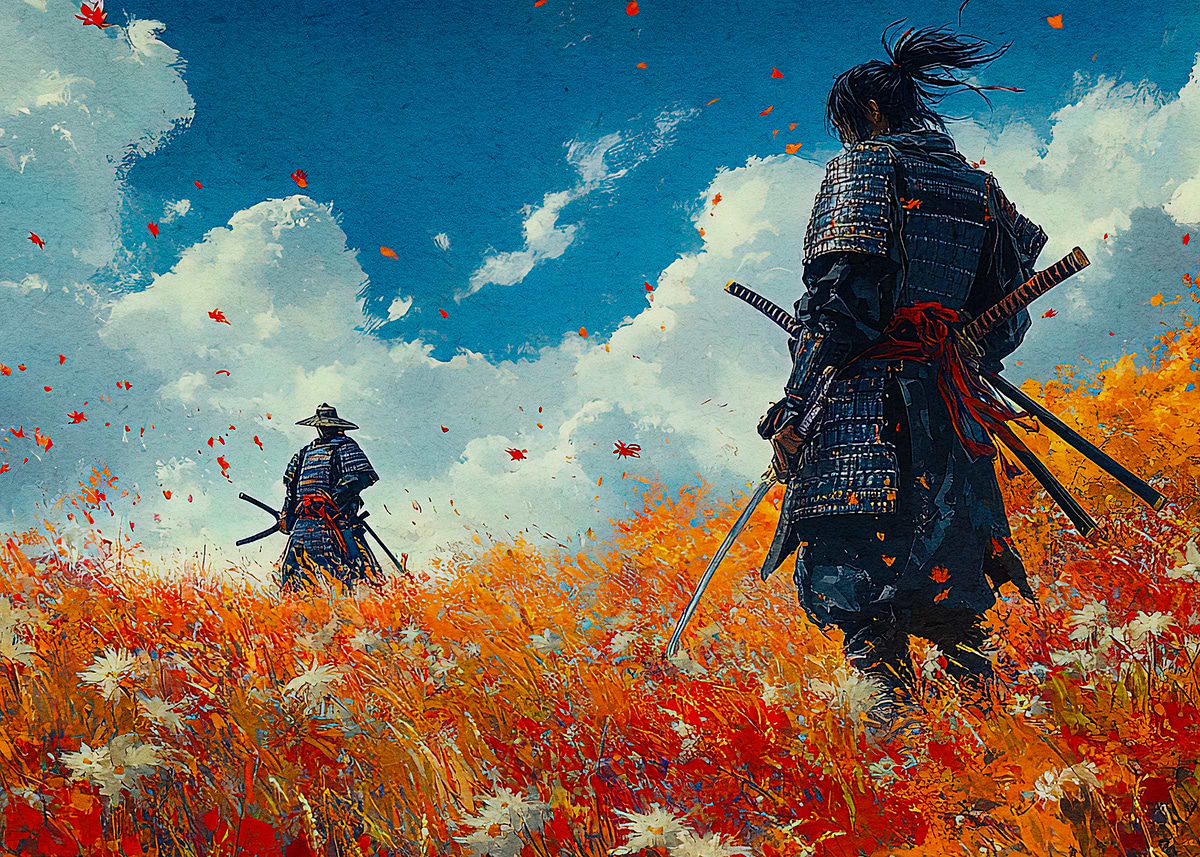 'Samurai in Field' Poster, picture, metal print, paint by JavanSpears ...