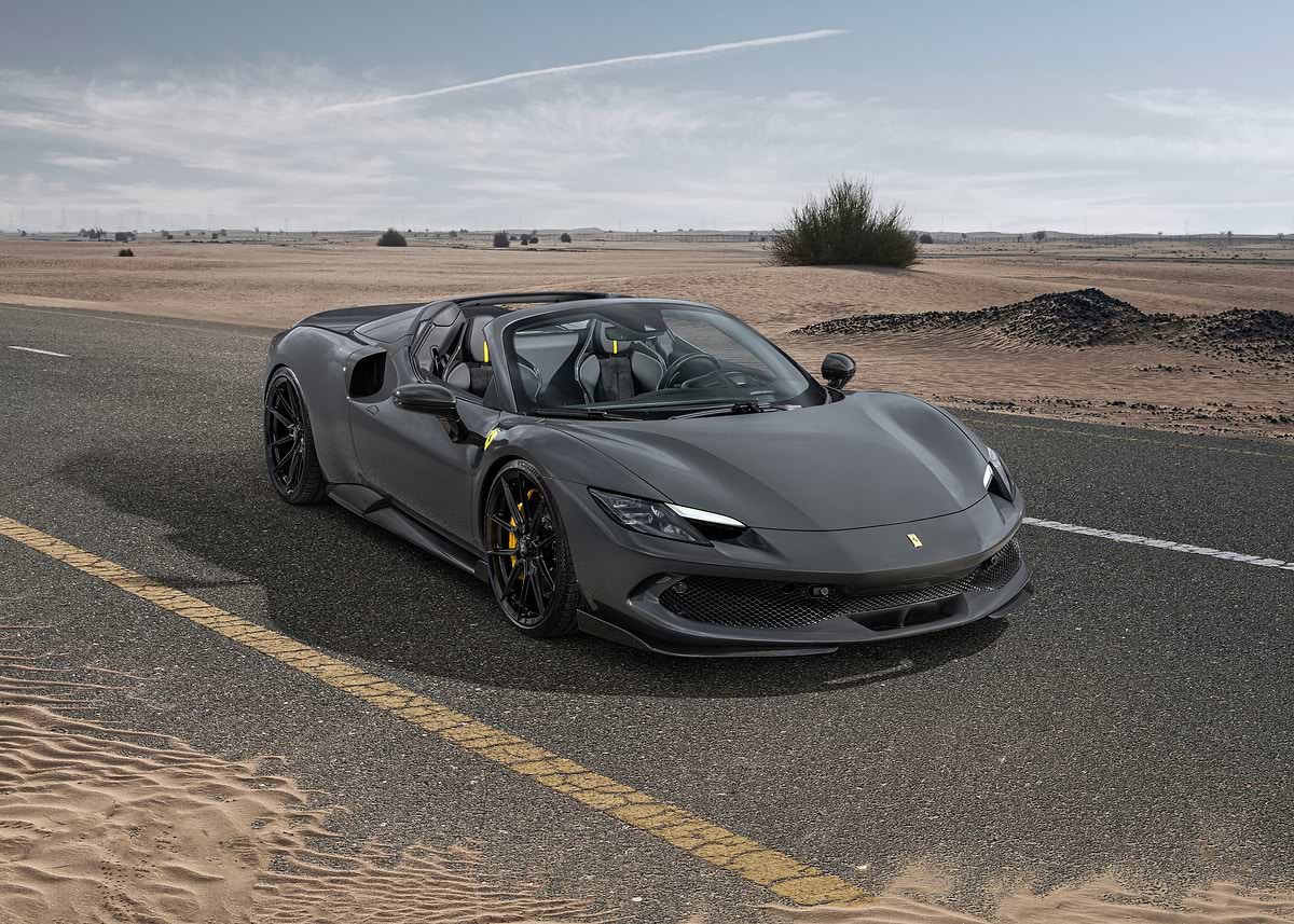 'Ferrari Convertible in Desert' Poster, picture, metal print, paint by ...