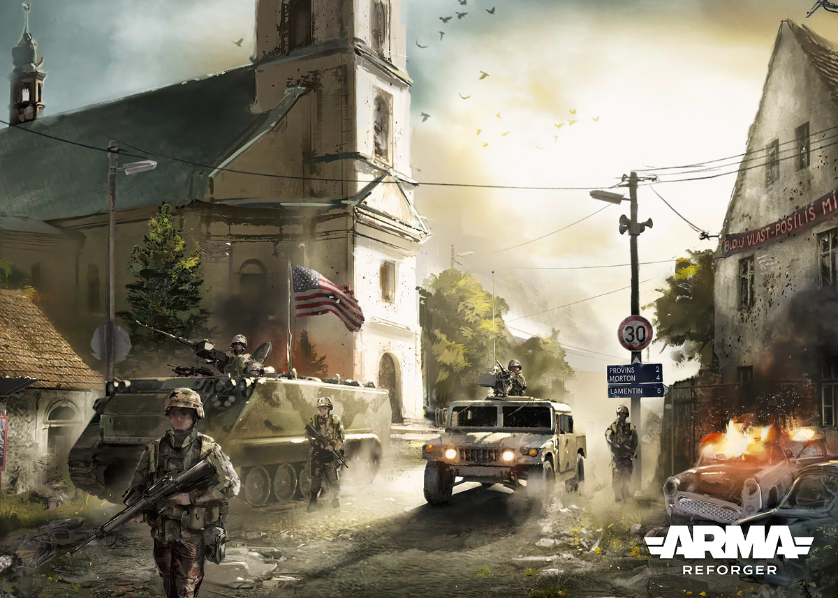 'ARMA Reforger Military Scene' Poster, picture, metal print, paint by ...