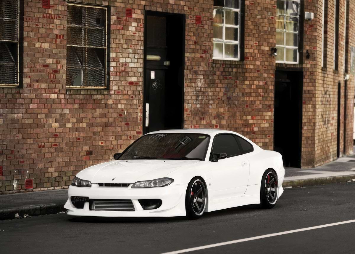 'White Nissan Silvia S15' Poster, picture, metal print, paint by ALCN ...