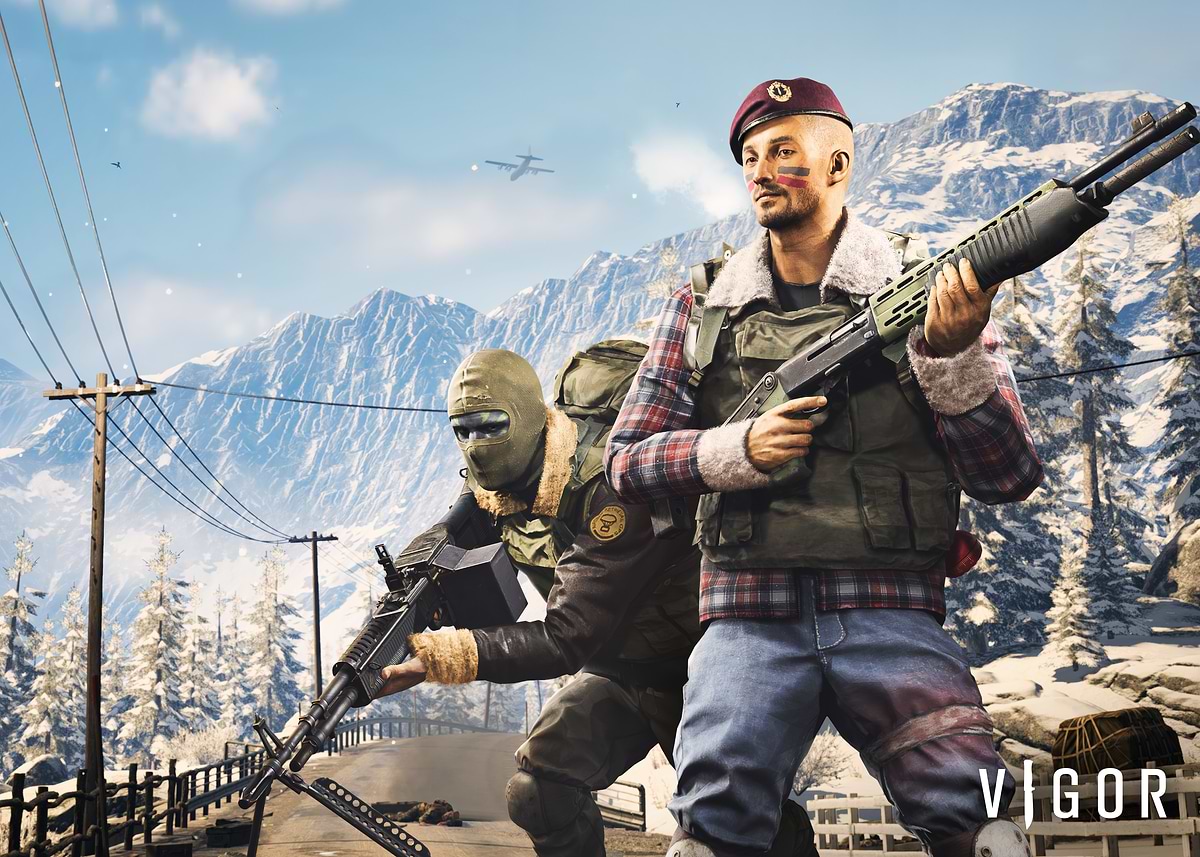 'Vigor Game - Soldiers in Snowy Mountains' Poster, picture, metal print ...