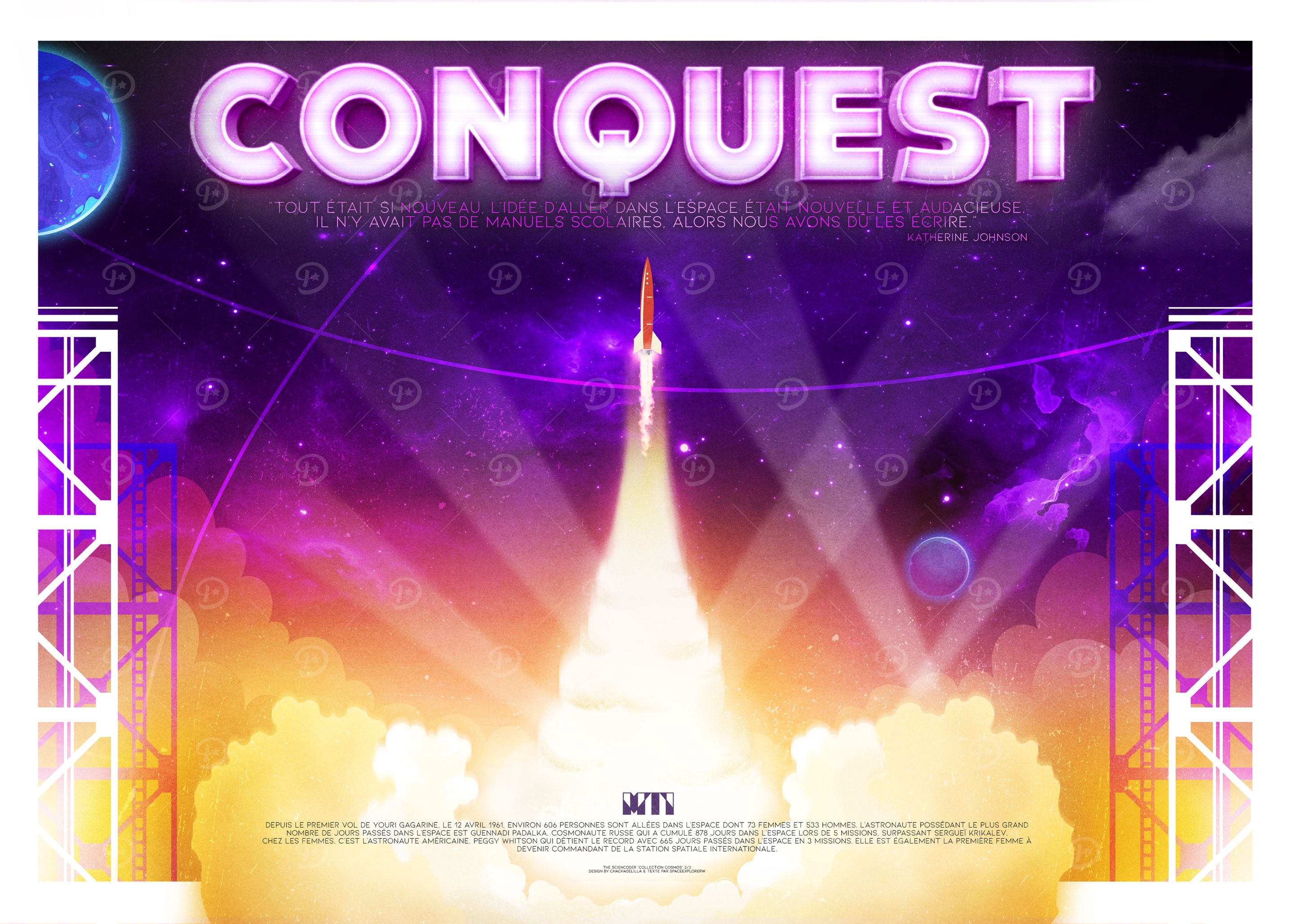 'Space Conquest Poster' Poster, picture, metal print, paint by THE ...