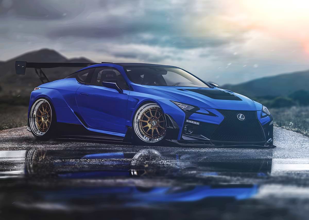 'Blue Lexus Sports Car' Poster, picture, metal print, paint by Sport ...
