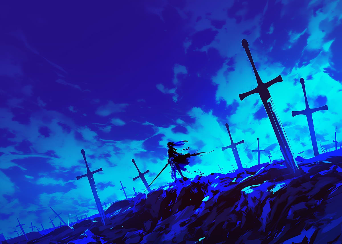'Anime Sword Field' Poster, picture, metal print, paint by Tomorrow ...