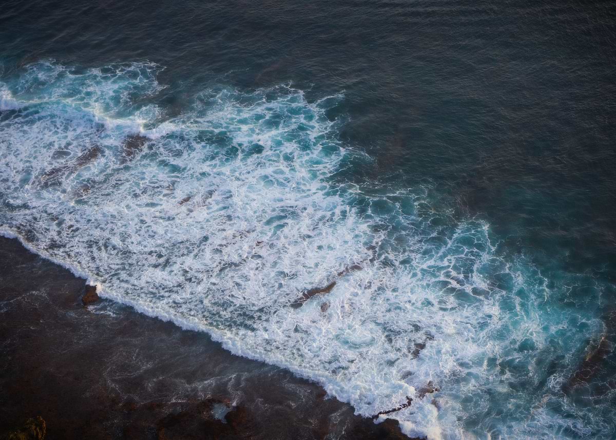'Ocean Waves Crashing' Poster, picture, metal print, paint by Nicolas ...