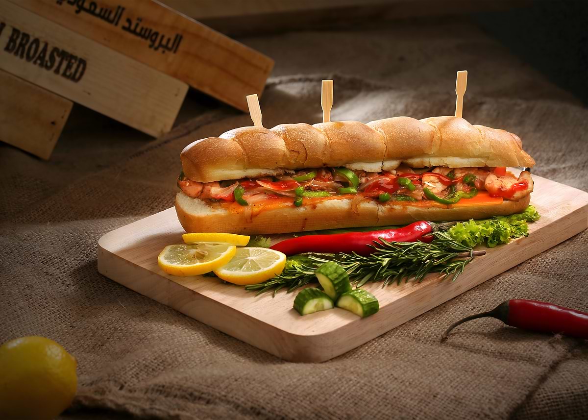 'Grilled Chicken Sub' Poster, picture, metal print, paint by Foodie ...