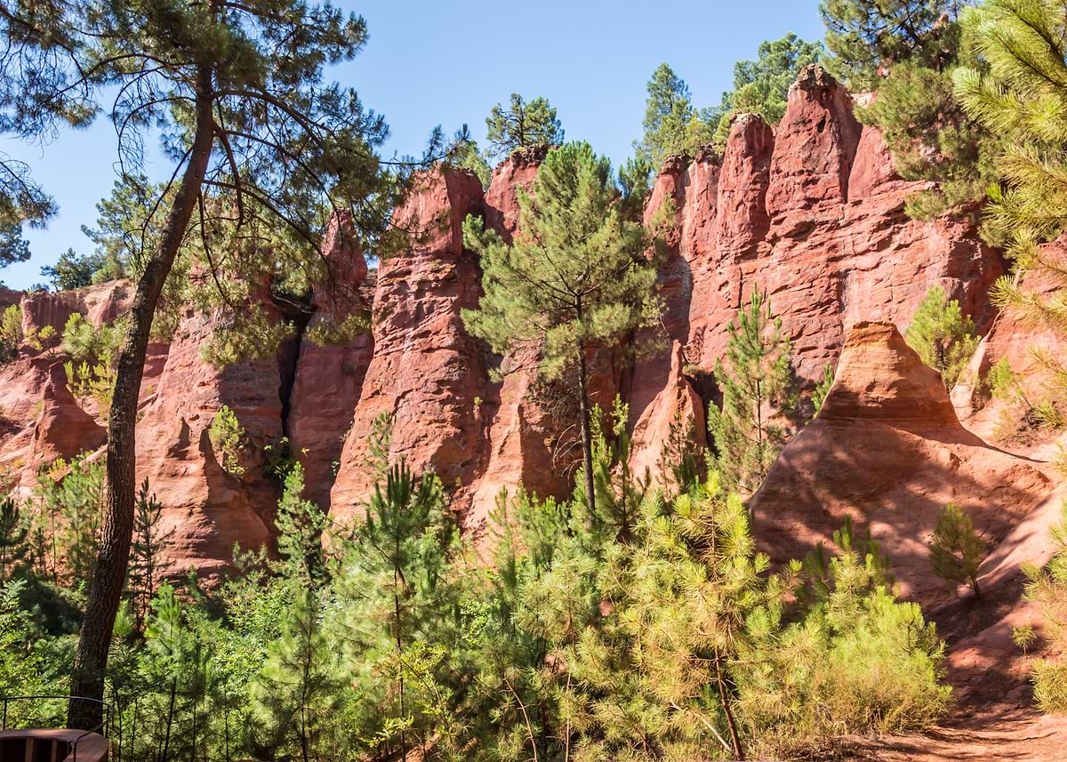 'Red Rock Canyon Landscape Luberon Provence France' Poster, picture ...