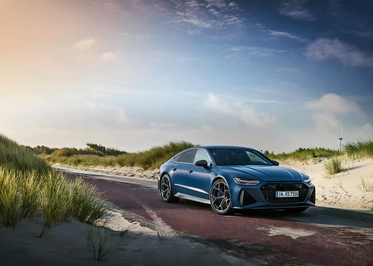 'Audi RS7 Sportback on Beach Road' Poster, picture, metal print, paint ...