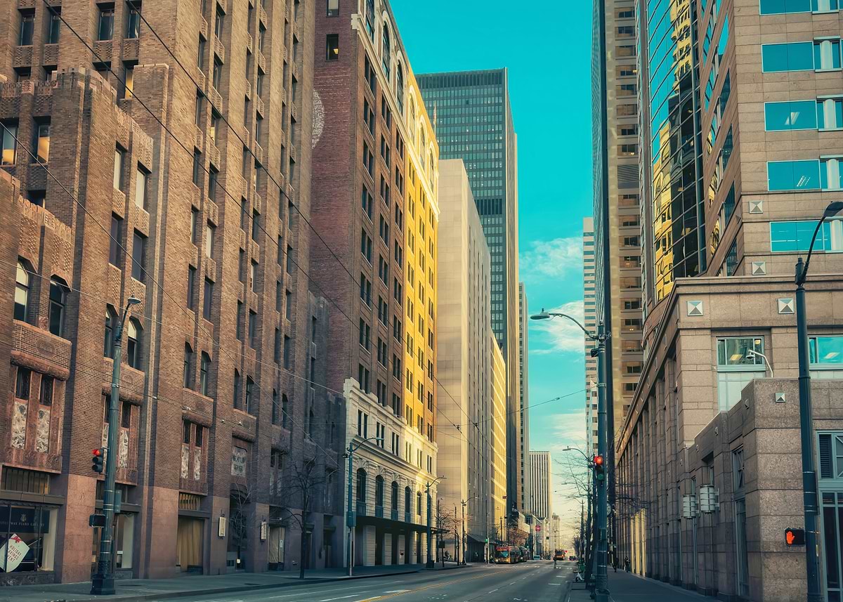 'City Street View' Poster, picture, metal print, paint by Jonathan ...