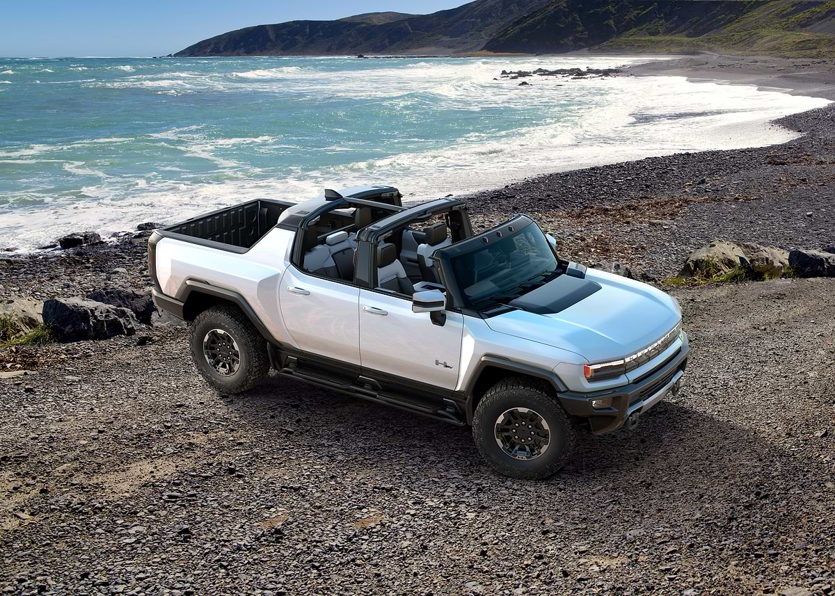 'GMC Hummer EV Pickup Truck' Poster, picture, metal print, paint by ...