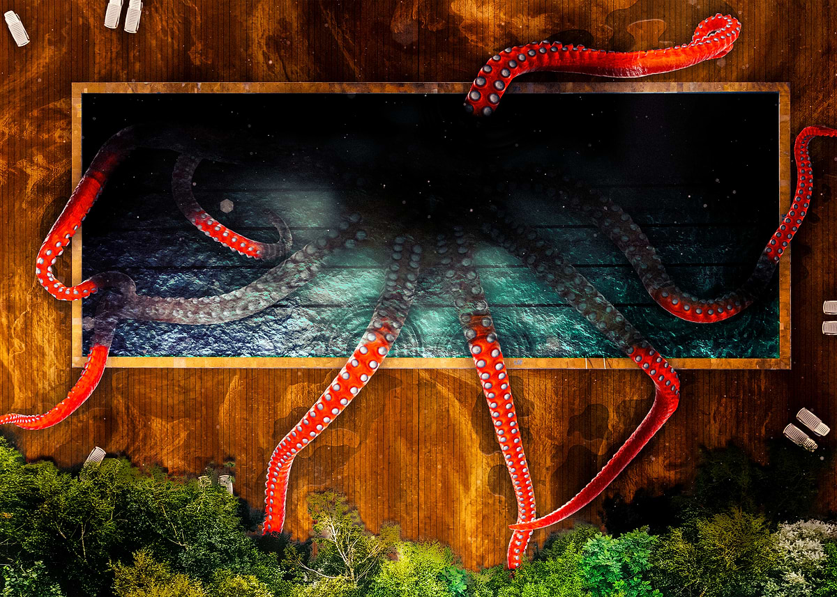 'The Deep End' Poster, picture, metal print, paint by Kitchenator ...