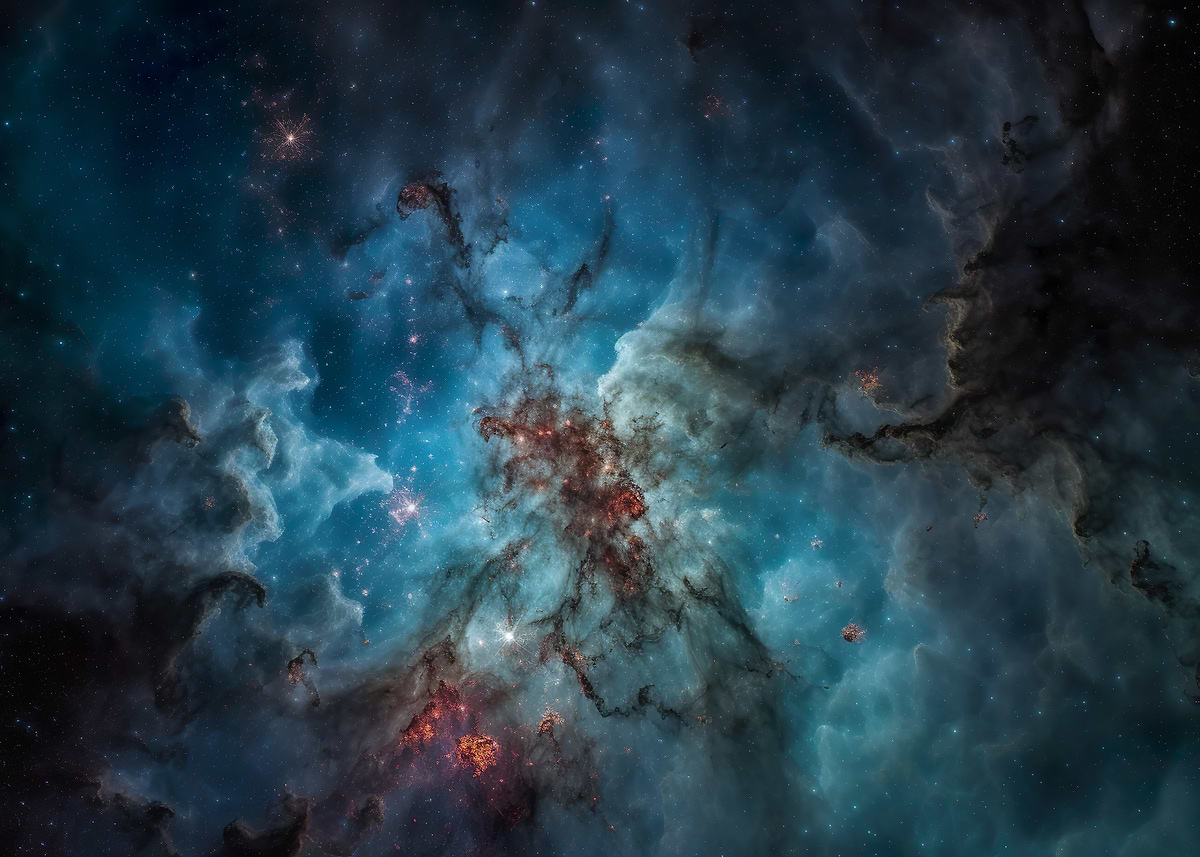 'Cosmic Nebula' Poster, picture, metal print, paint by AI Artistry ...