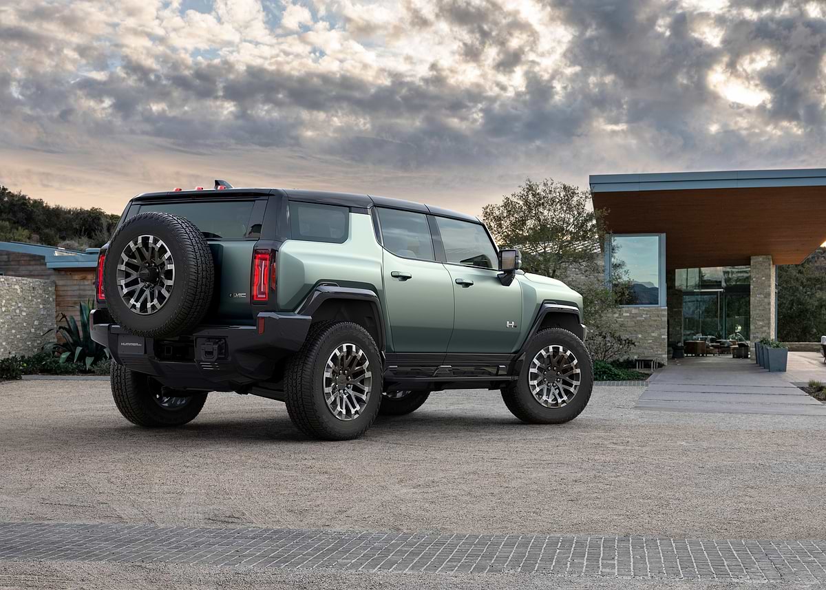 'Green SUV Hummer with Spar' Poster, picture, metal print, paint by ...