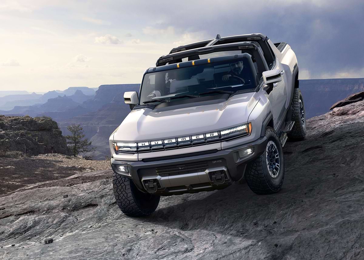 'GMC Hummer EV Pickup Truck' Poster, picture, metal print, paint by ...