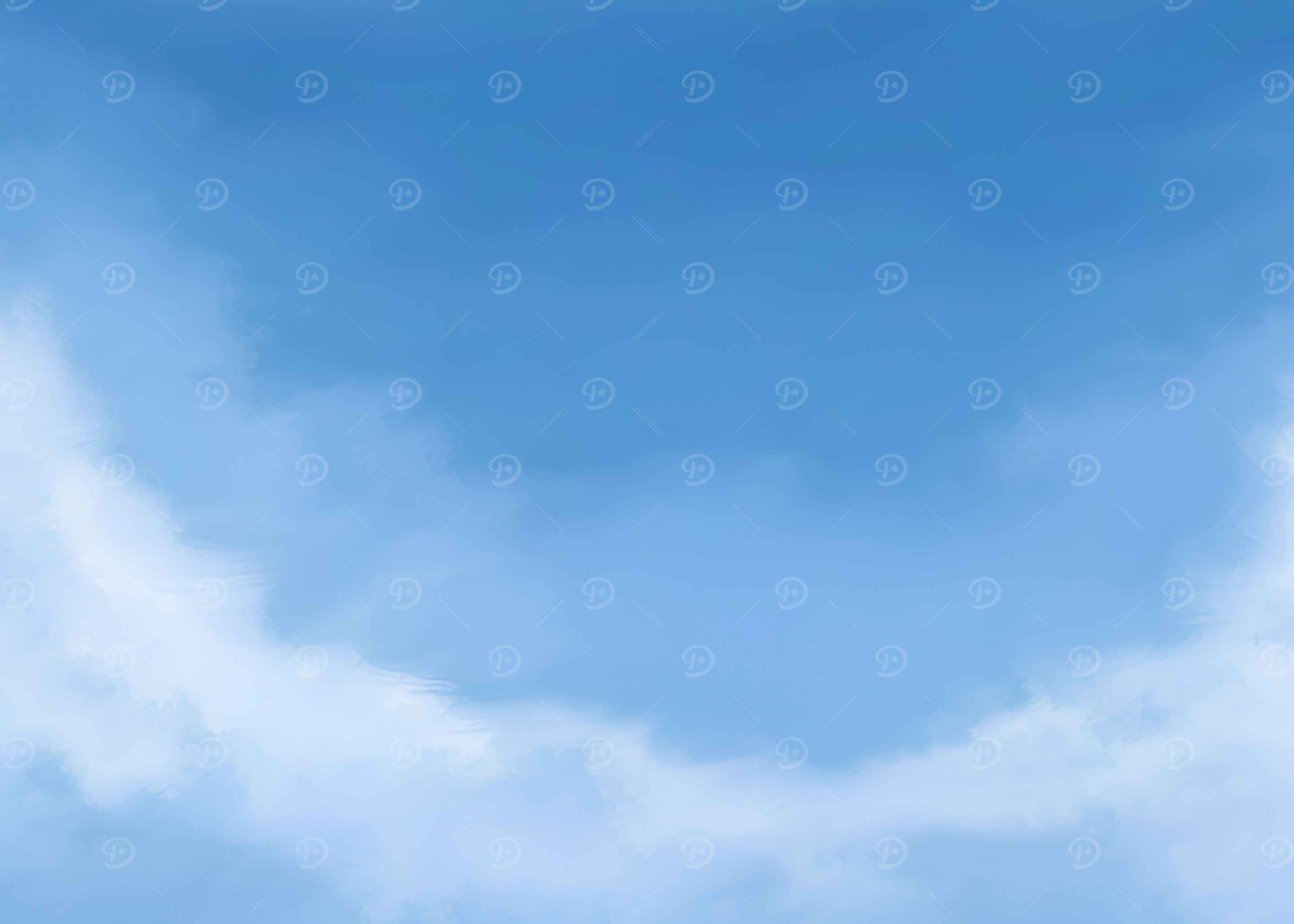 'Blue Sky with Clouds' Poster, picture, metal print, paint by Esm ...