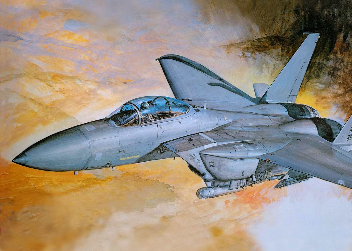 'F-15 Eagle Jet Fighter' Poster, picture, metal print, paint by M 2 ...