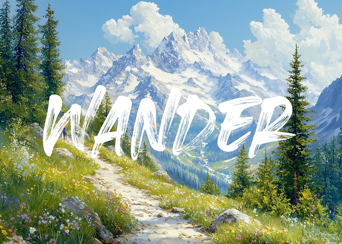 'Mountain Wanderlust' Poster, picture, metal print, paint by Cyberdemon ...