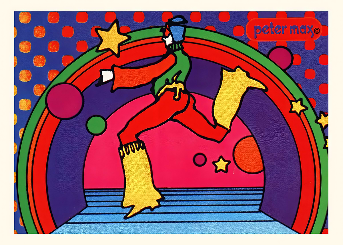 'Peter Max Running Figure' Poster, picture, metal print, paint by ...