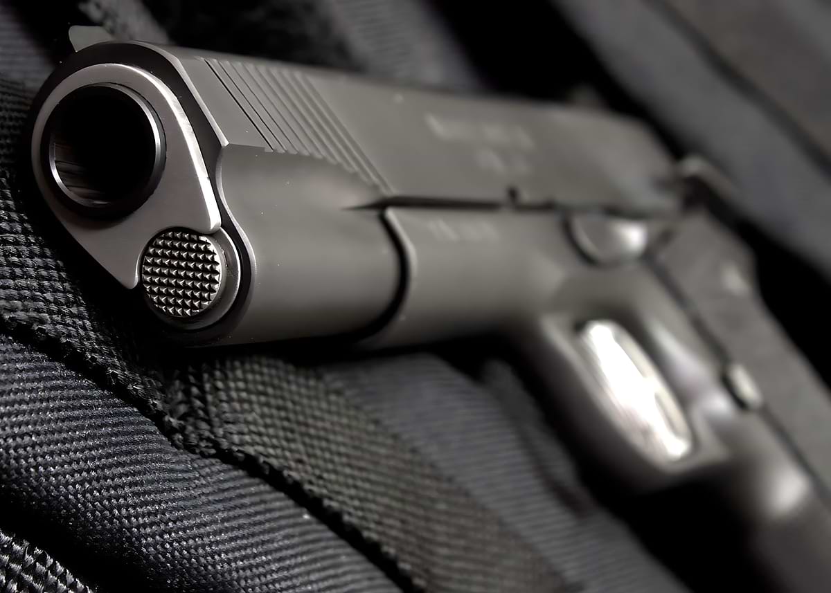 'Black Handgun Close-Up' Poster, picture, metal print, paint by DaGont ...