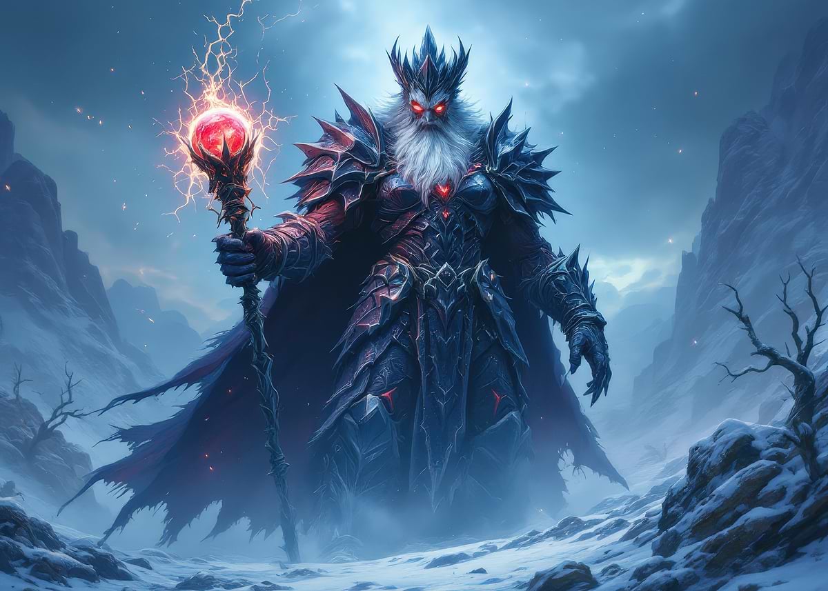 'Frost King' Poster, picture, metal print, paint by GLITCHED ART | Displate