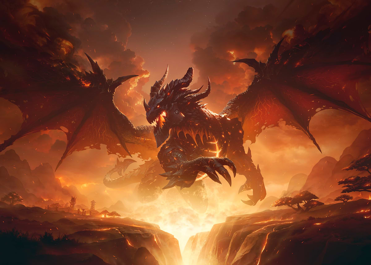 'Deathwing' Poster, picture, metal print, paint by World Of Warcraft ...