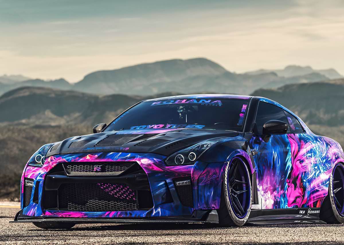 'Custom Nissan GT-R' Poster, picture, metal print, paint by putrii sora ...
