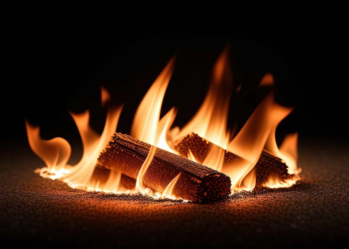 'Burning Firewood' Poster, picture, metal print, paint by teeart011 ...