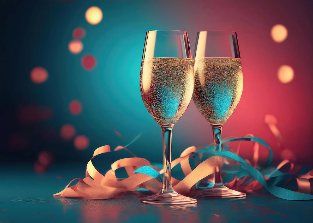 'Champagne Toast' Poster, picture, metal print, paint by Ingrid Nagy ...