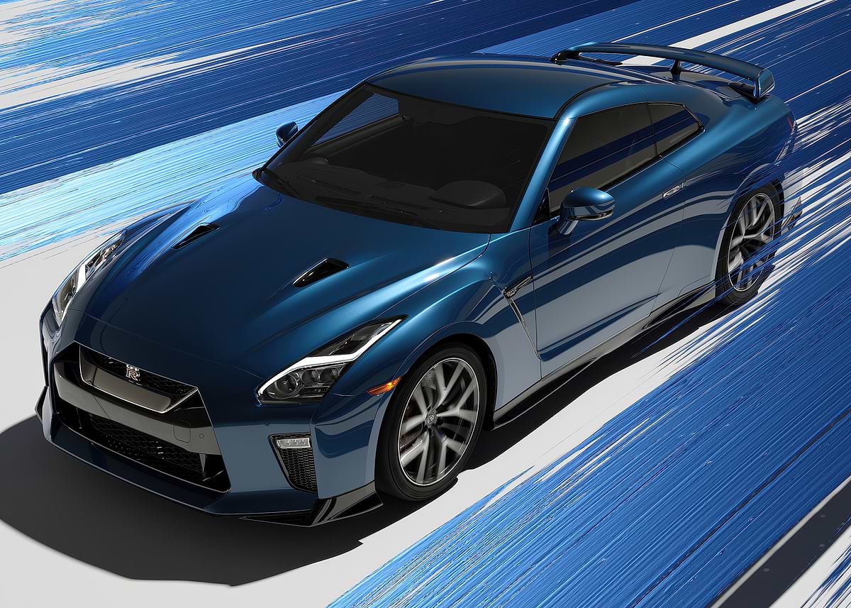 'Blue Nissan GT-R' Poster, picture, metal print, paint by VattiVello ...