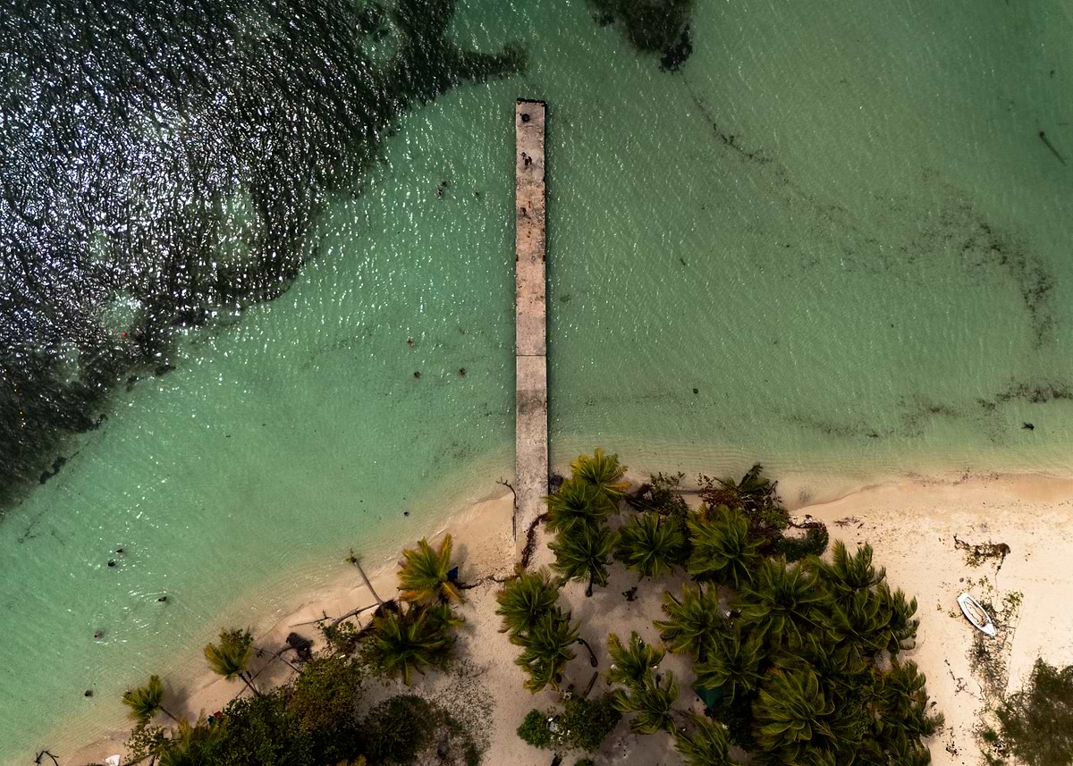 'Aerial View of Tropical Beach' Poster, picture, metal print, paint by ...