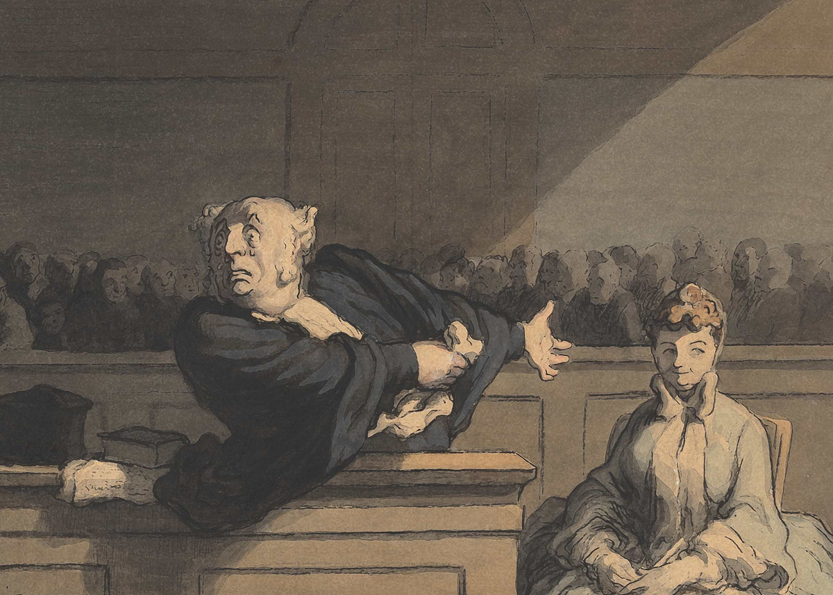 'Courtroom Drama' Poster, picture, metal print, paint by Tomi | Displate