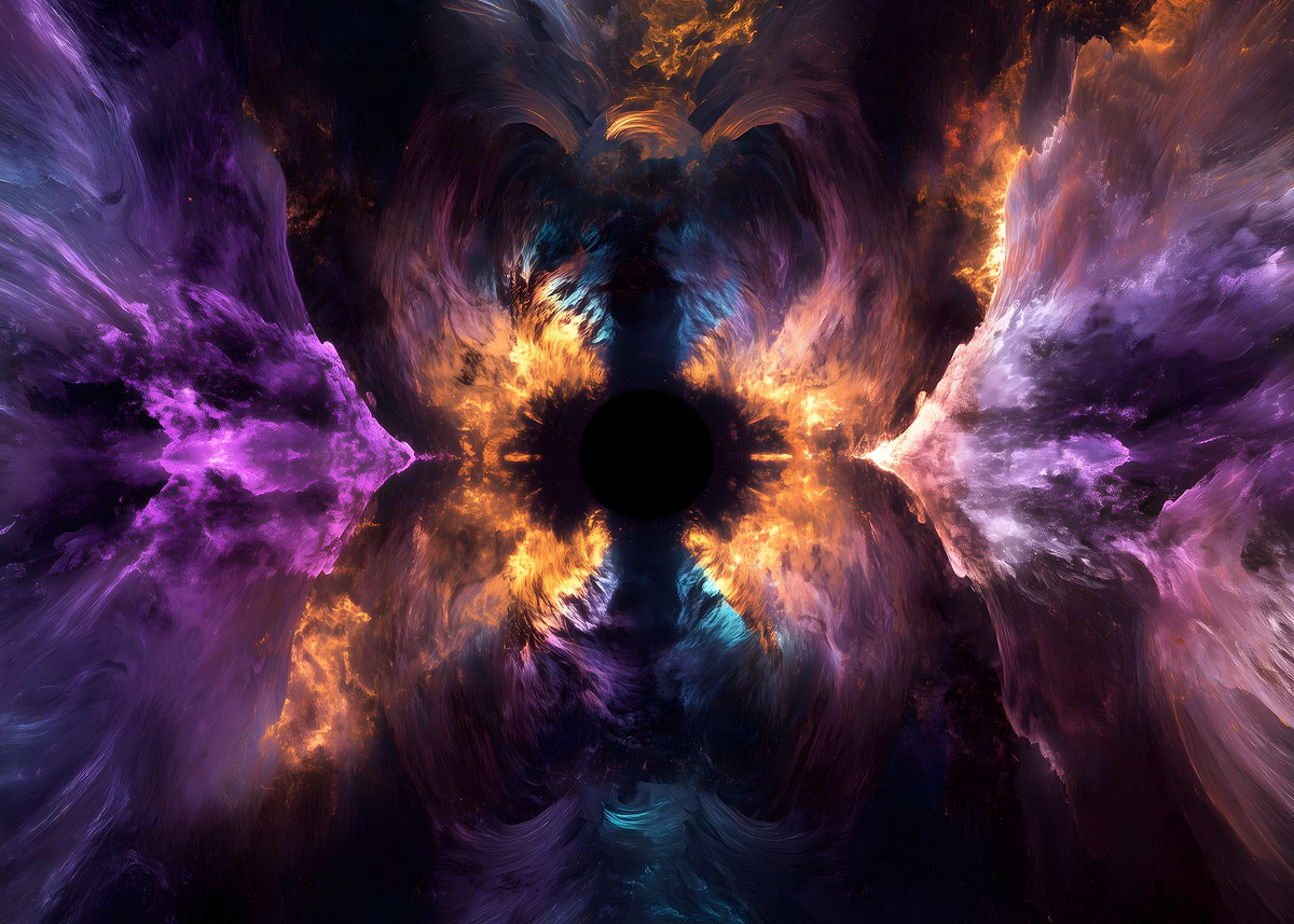 'Abstract Nebula Art' Poster, picture, metal print, paint by Luna Echo ...