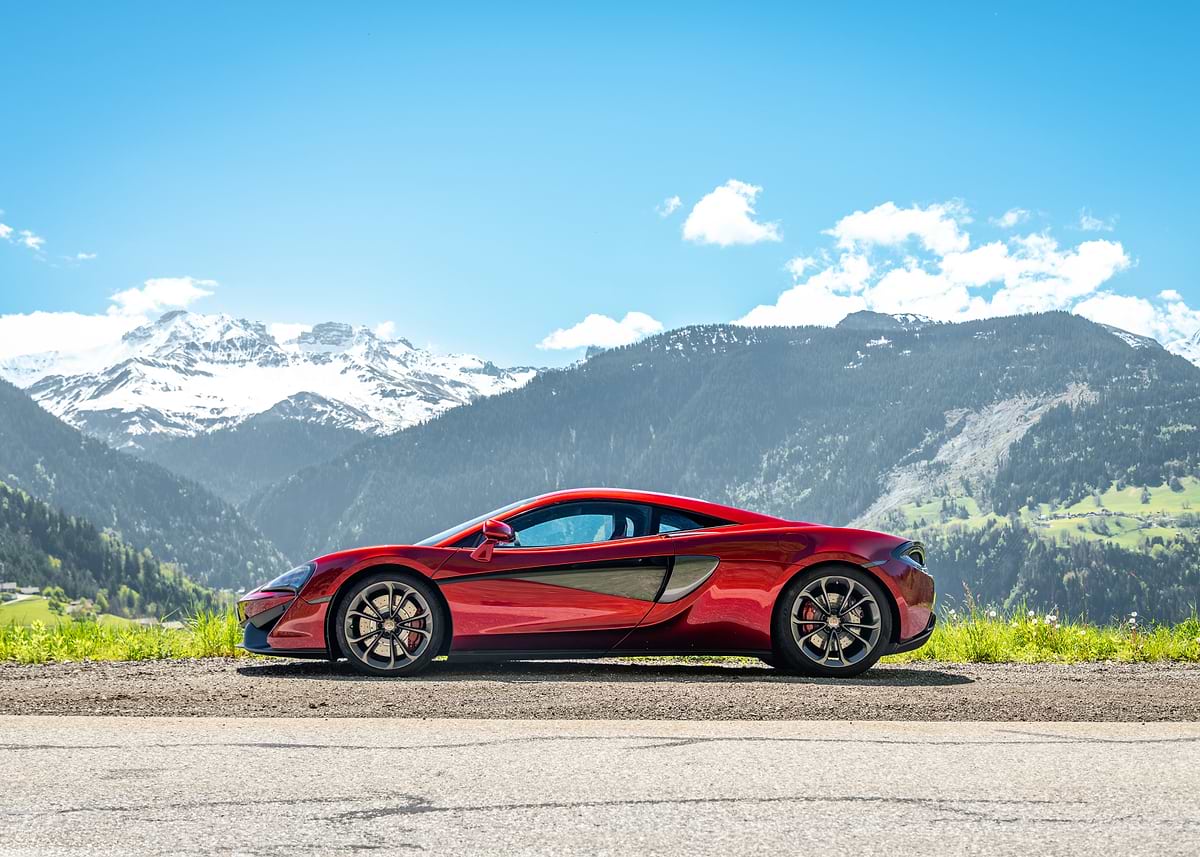 'Red McLaren 540c' Poster, picture, metal print, paint by ...