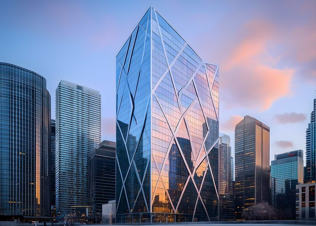 'Modern Skyscraper Architecture' Poster, picture, metal print, paint by ...