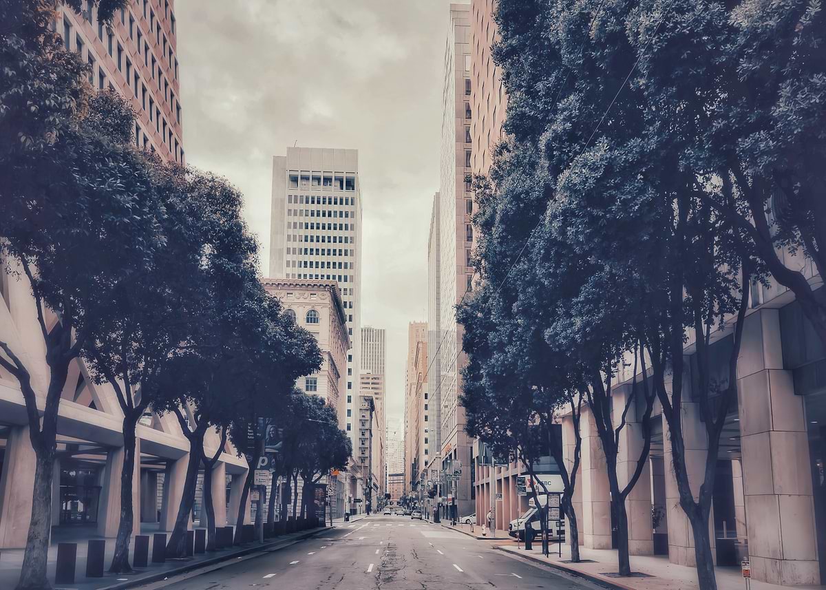 'City Street View' Poster, picture, metal print, paint by Jonathan ...