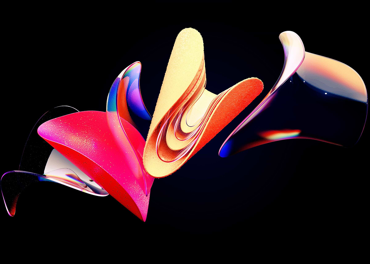 'Abstract Colorful Shapes' Poster, picture, metal print, paint by ...