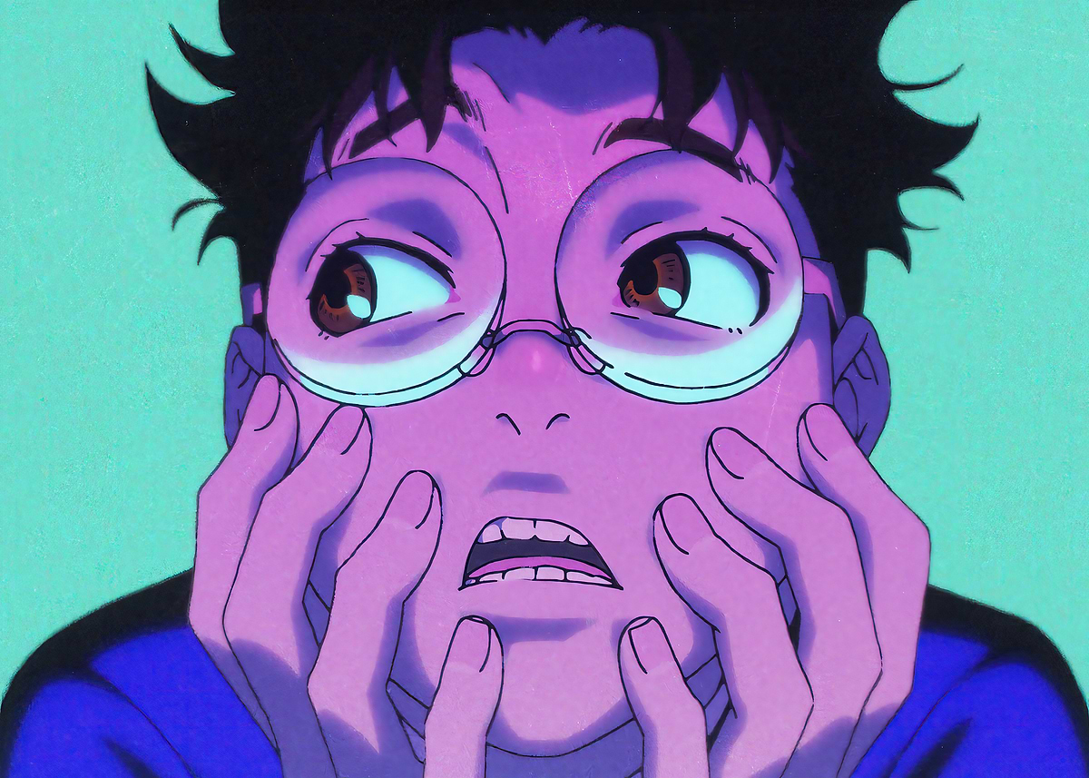 'Okarun with Wide Eyes' Poster, picture, metal print, paint by Dandadan ...