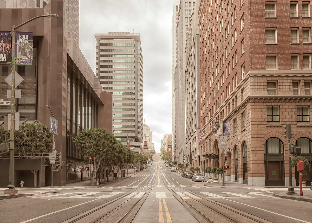'Empty City Street' Poster, picture, metal print, paint by Jonathan ...