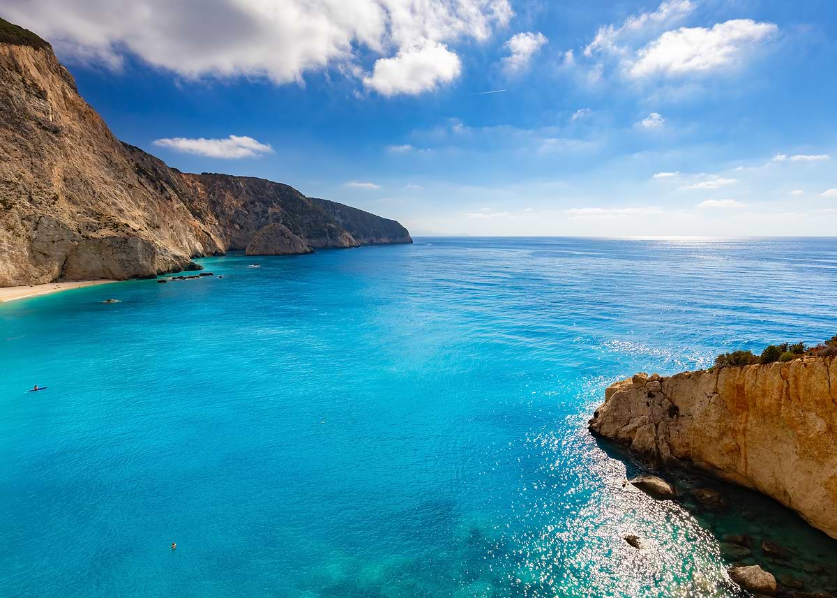 'Azure Coastline, Lefkada, Greek Island' Poster, picture, metal print ...