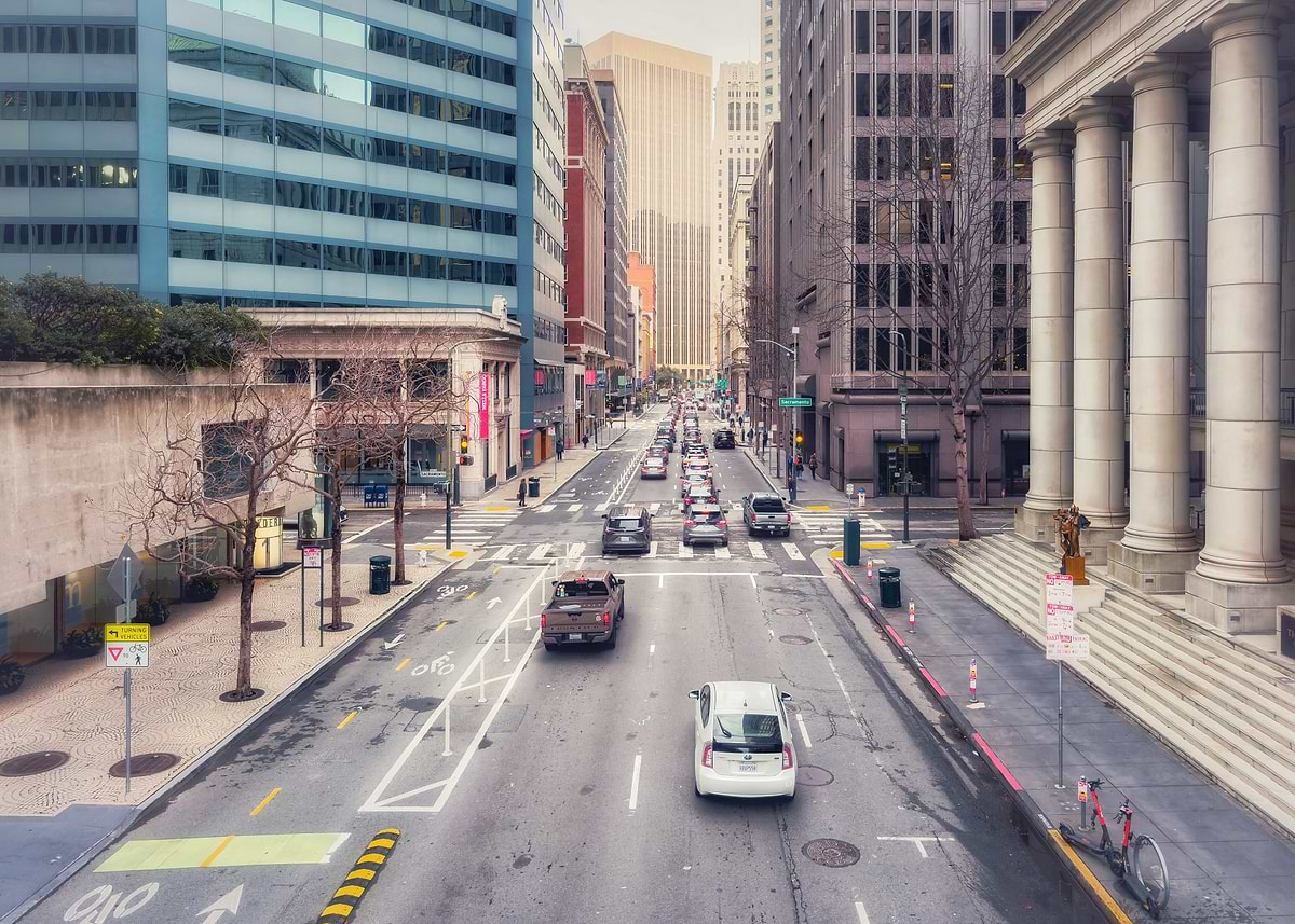 'City Street View' Poster, picture, metal print, paint by Jonathan ...