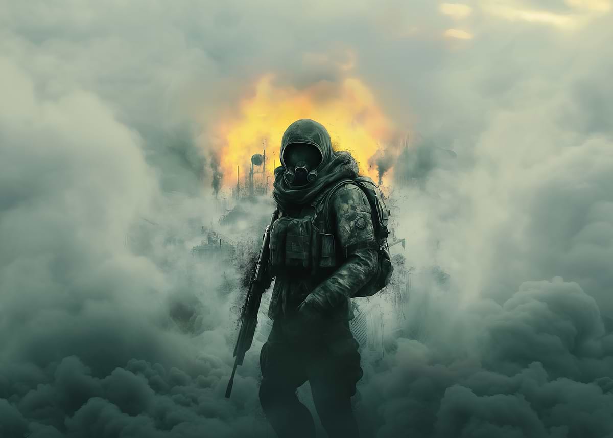 'Post-Apocalyptic Soldier' Poster, picture, metal print, paint by ...