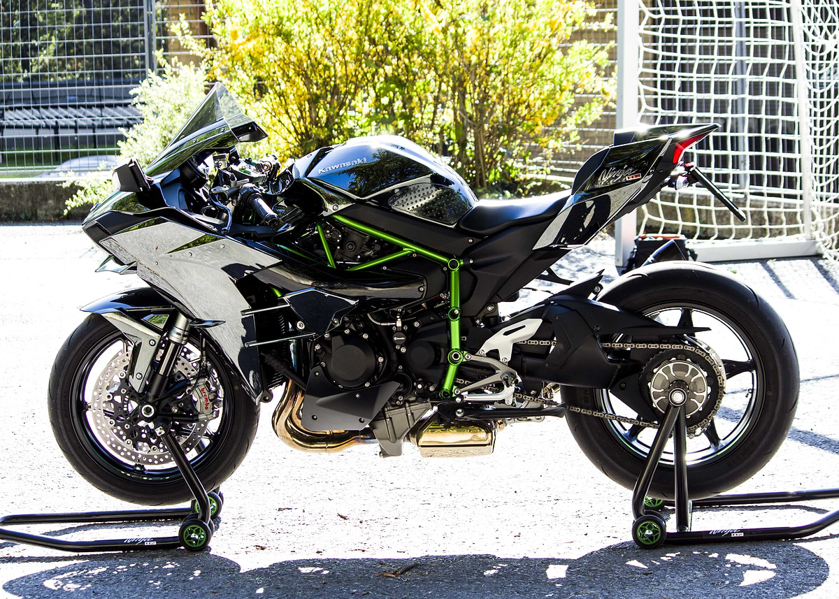 'Kawasaki Ninja H2 Motorcycle' Poster, picture, metal print, paint by ...