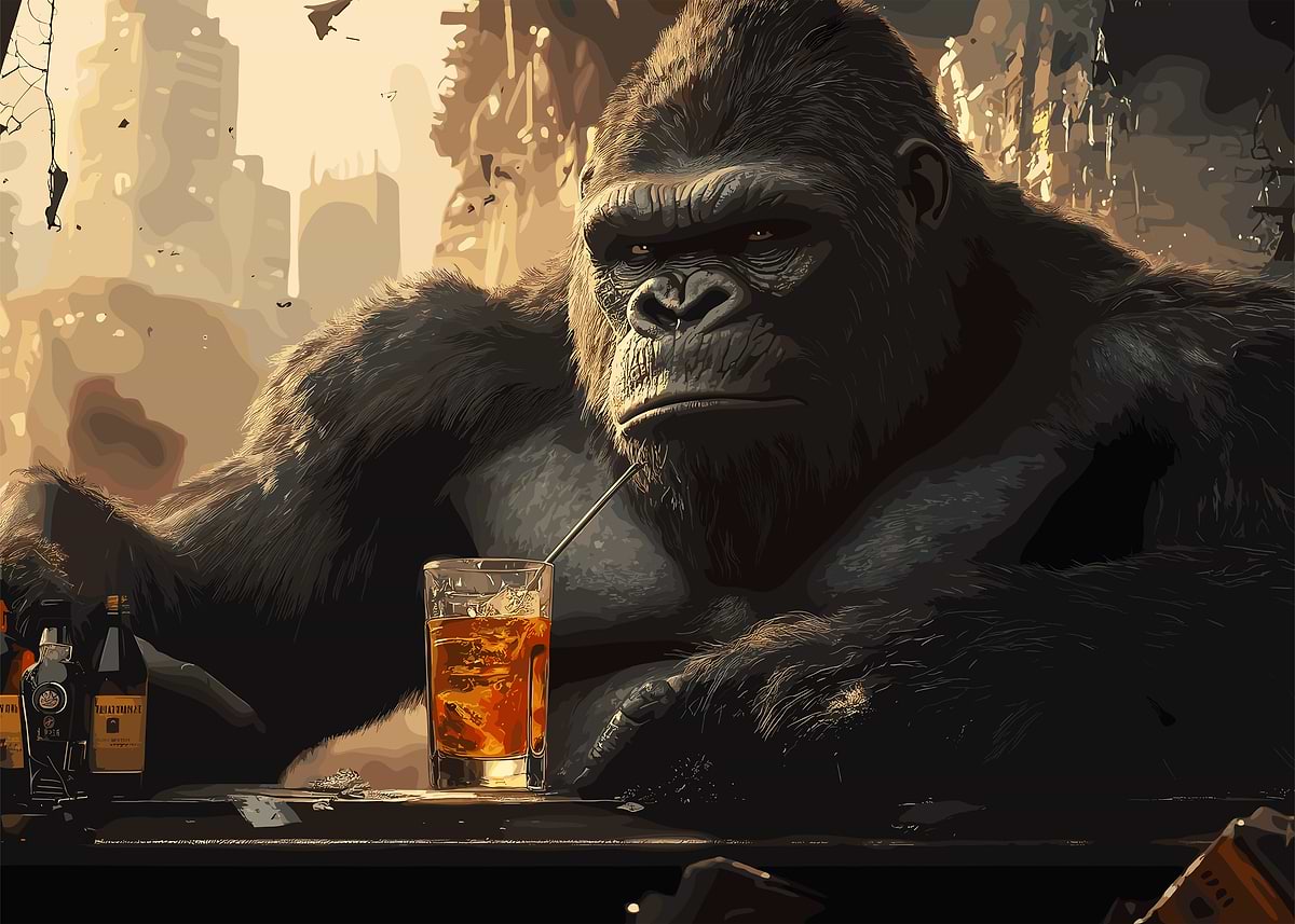 'King Kong Cocktail' Poster, picture, metal print, paint by Gomes ...