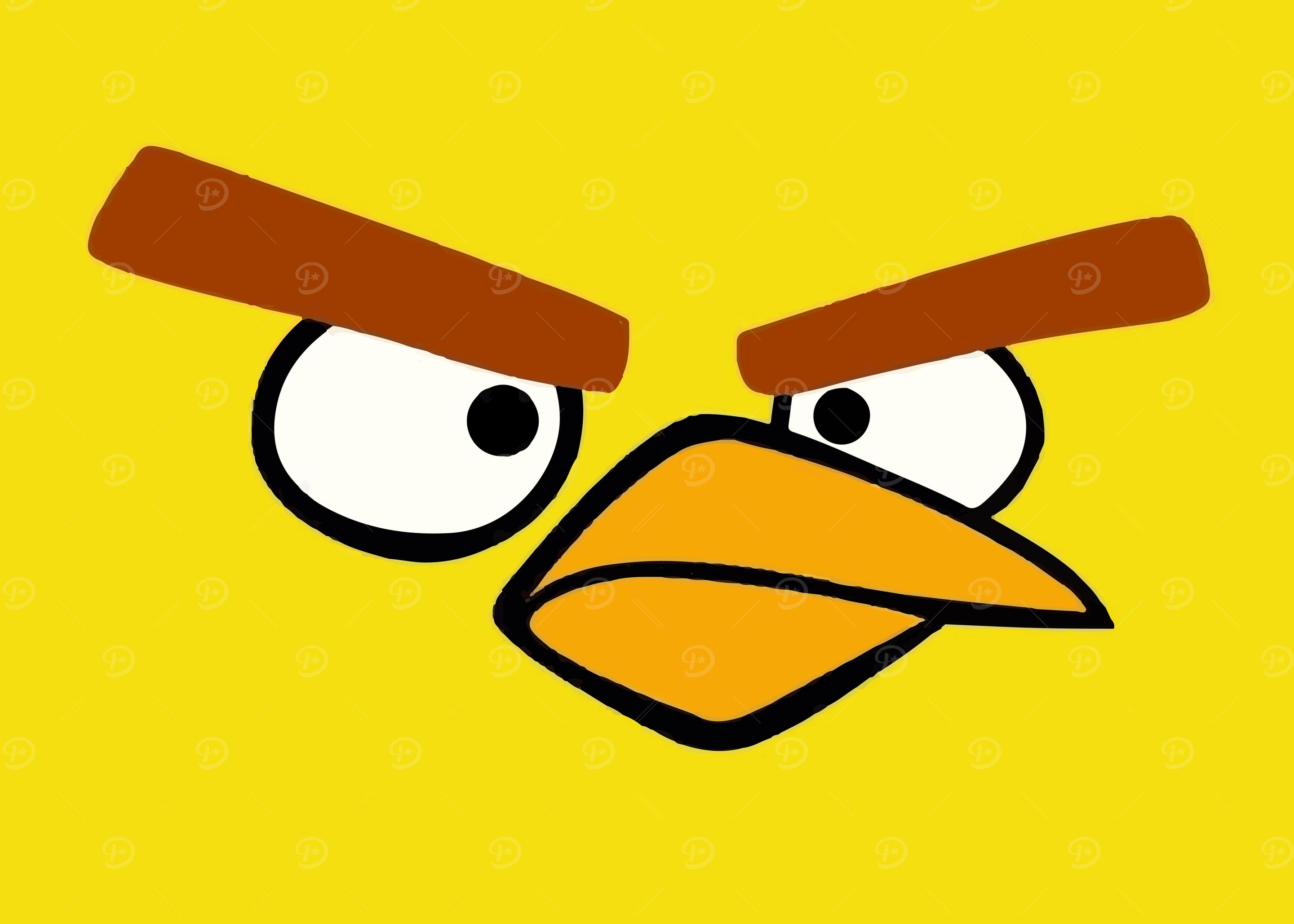 'Yellow Bird (Chuck) Angry Birds ' Poster, picture, metal print, paint ...