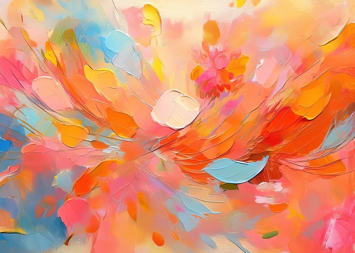 'Abstract Spring Colorful Painting' Poster, picture, metal print, paint ...
