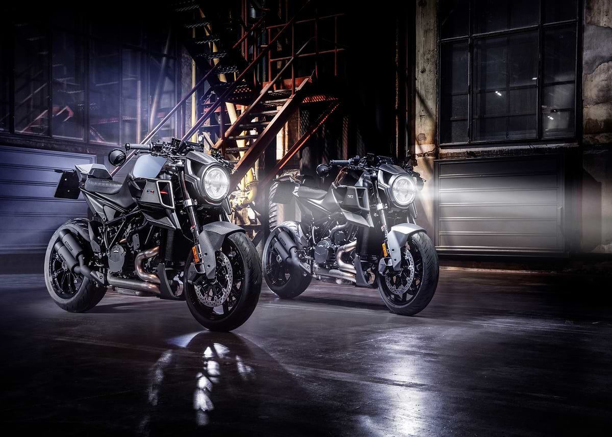 'Two Black Motorcycles' Poster, picture, metal print, paint by ...