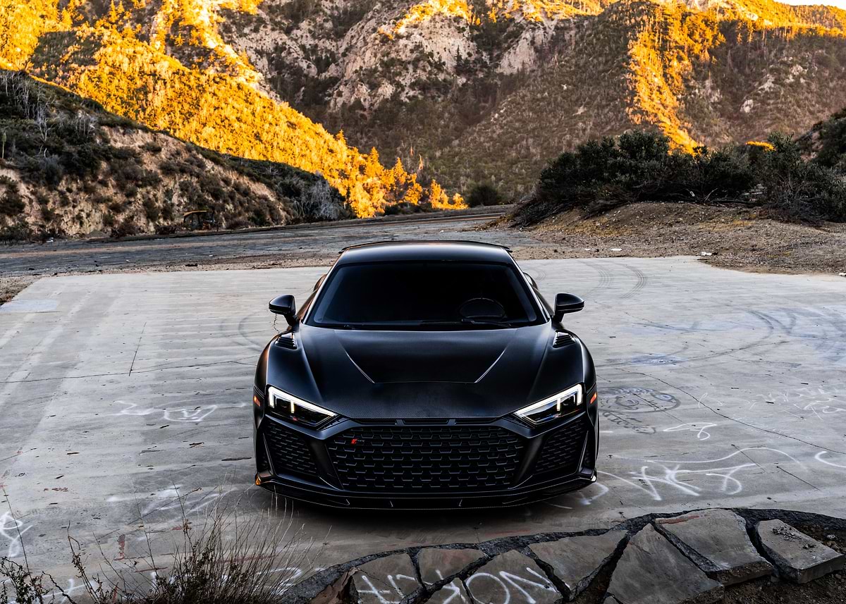 'Black Audi R8' Poster, picture, metal print, paint by Layla DigiPrint ...