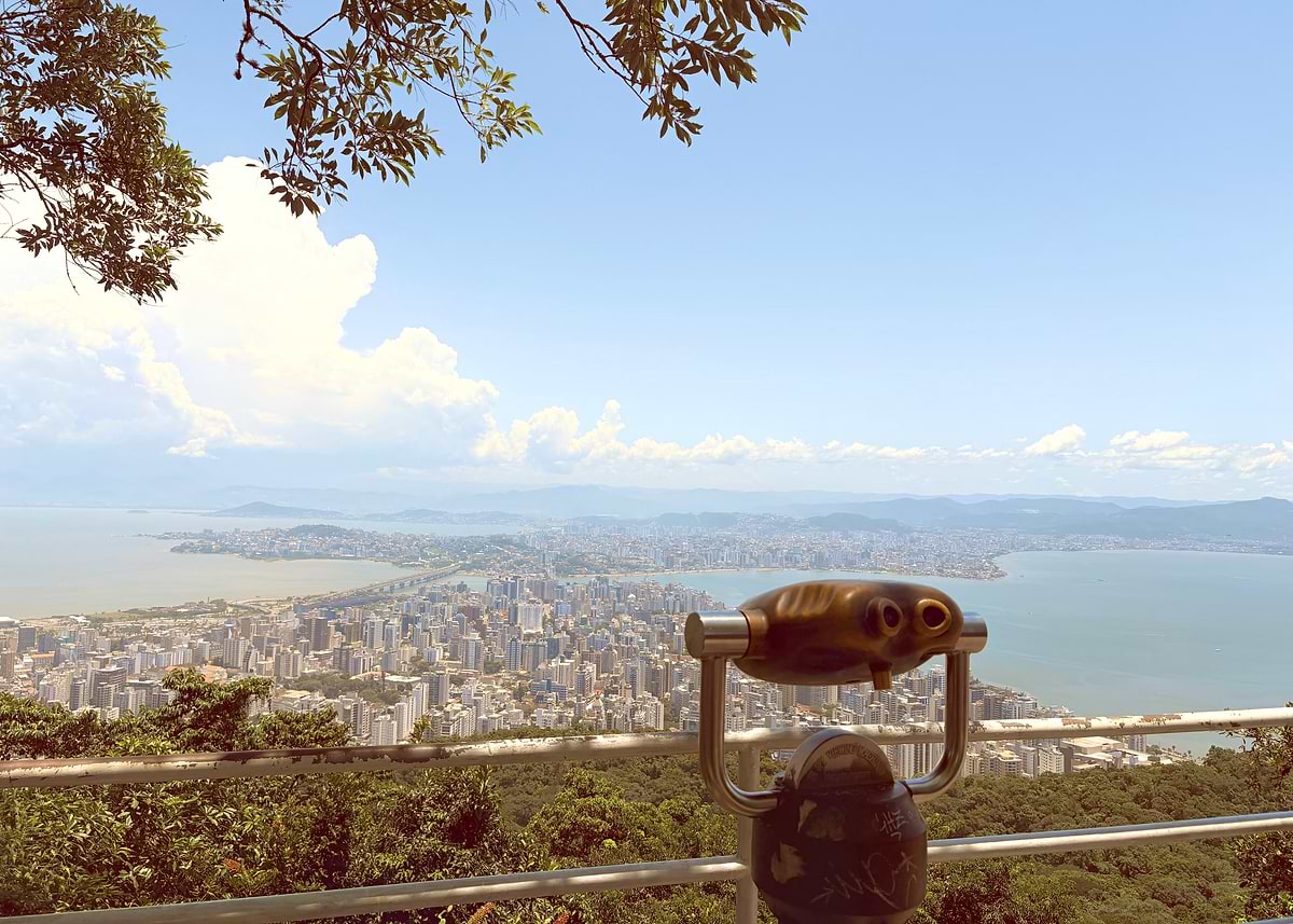 'Florianópolis Cityscape Viewpoint' Poster, picture, metal print, paint ...