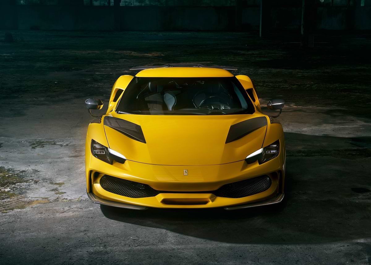 'Yellow Ferrari SF90 Stradale' Poster, picture, metal print, paint by ...