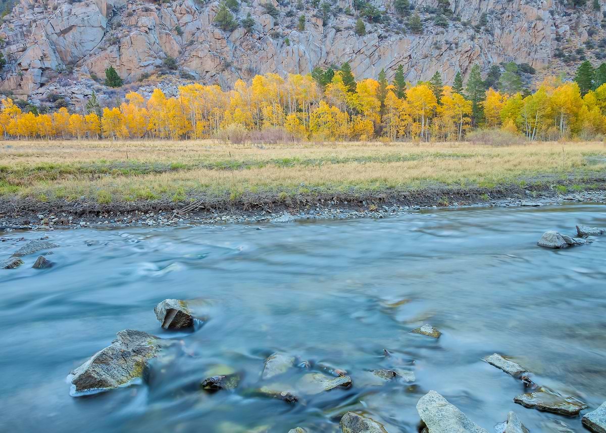 'Autumn River Landscape' Poster, picture, metal print, paint by ...